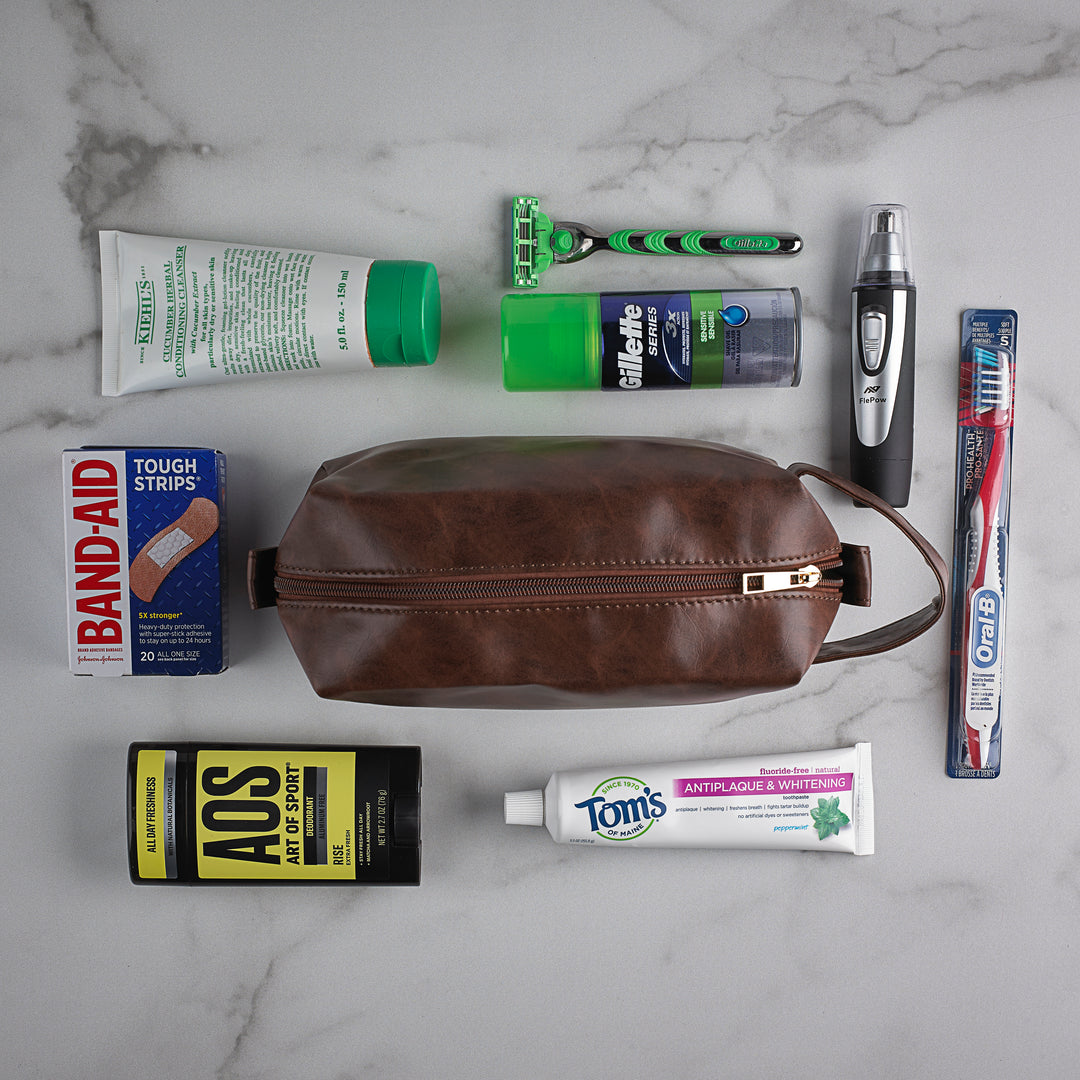 Personalized Leather Dopp Kit – Stethems